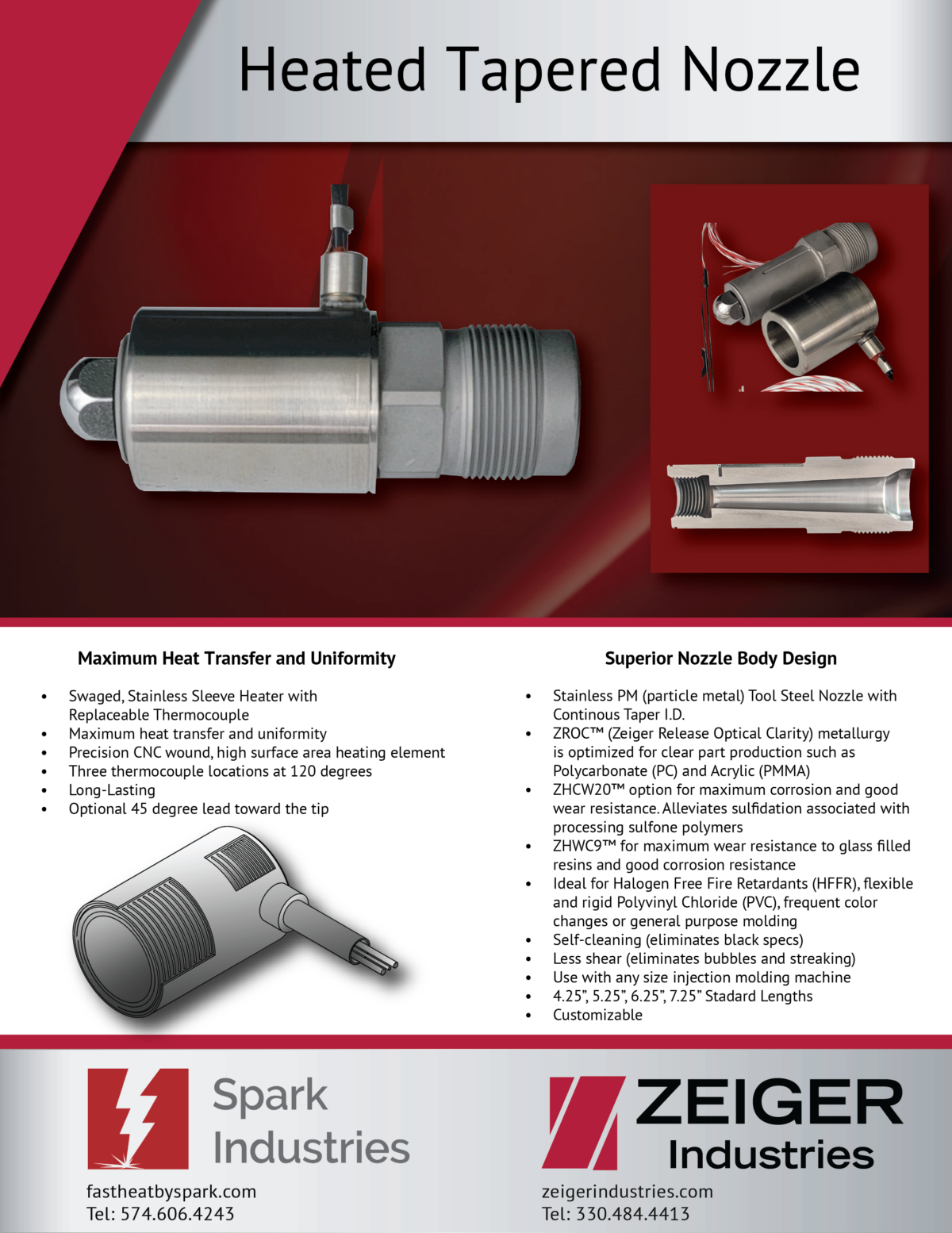 Heated Machine Nozzles - Fast Heat by Spark Industries